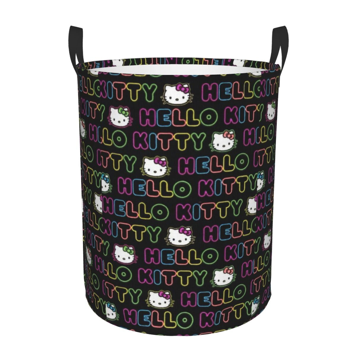 Hello Ki-tty Laundry Basket Foldable Cartoon Clothes Toy Hamper Storage ...