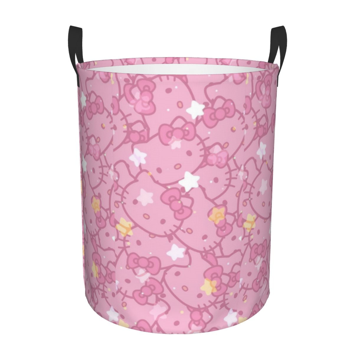 Hello Ki-tty Laundry Basket Foldable Cartoon Clothes Toy Hamper Storage ...