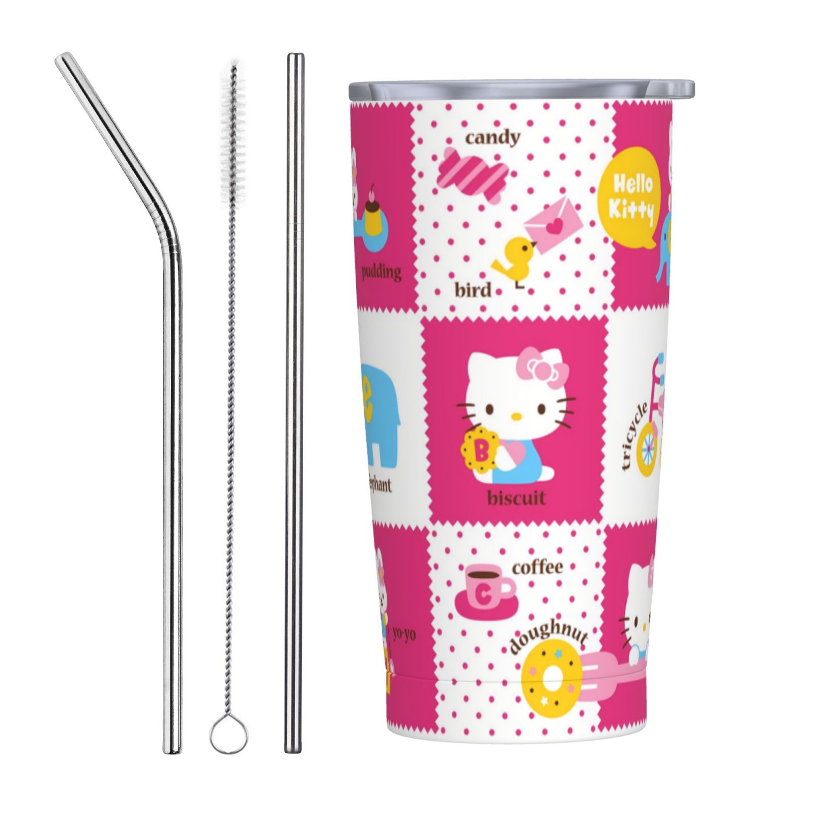 Cartoon Hello Kitty(53)Stainless Steel Tumbler Leak Proof Tumbler with ...