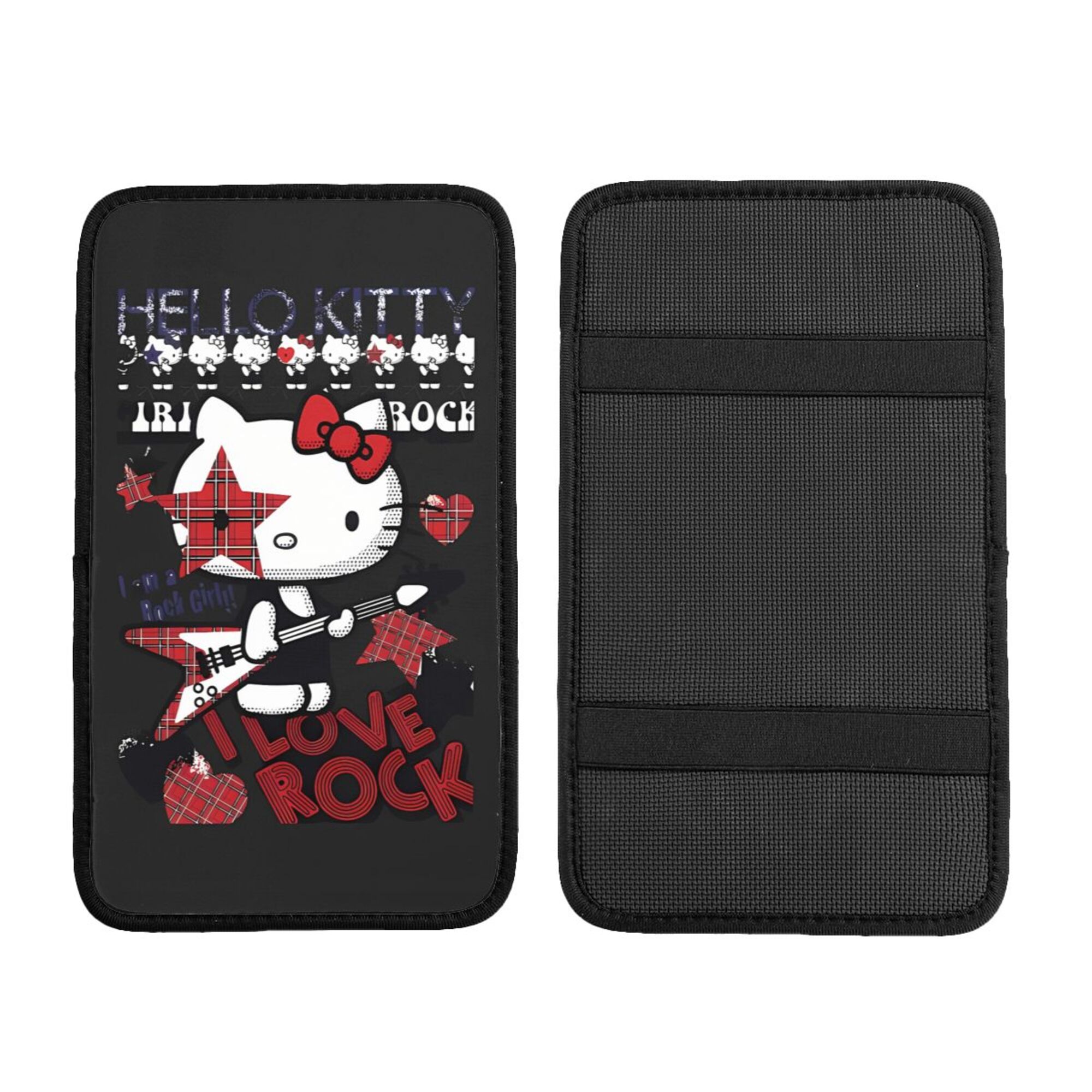 Cartoon Hello Kitty(55) Car Armrest Cover Cute Auto Center Console Pad ...
