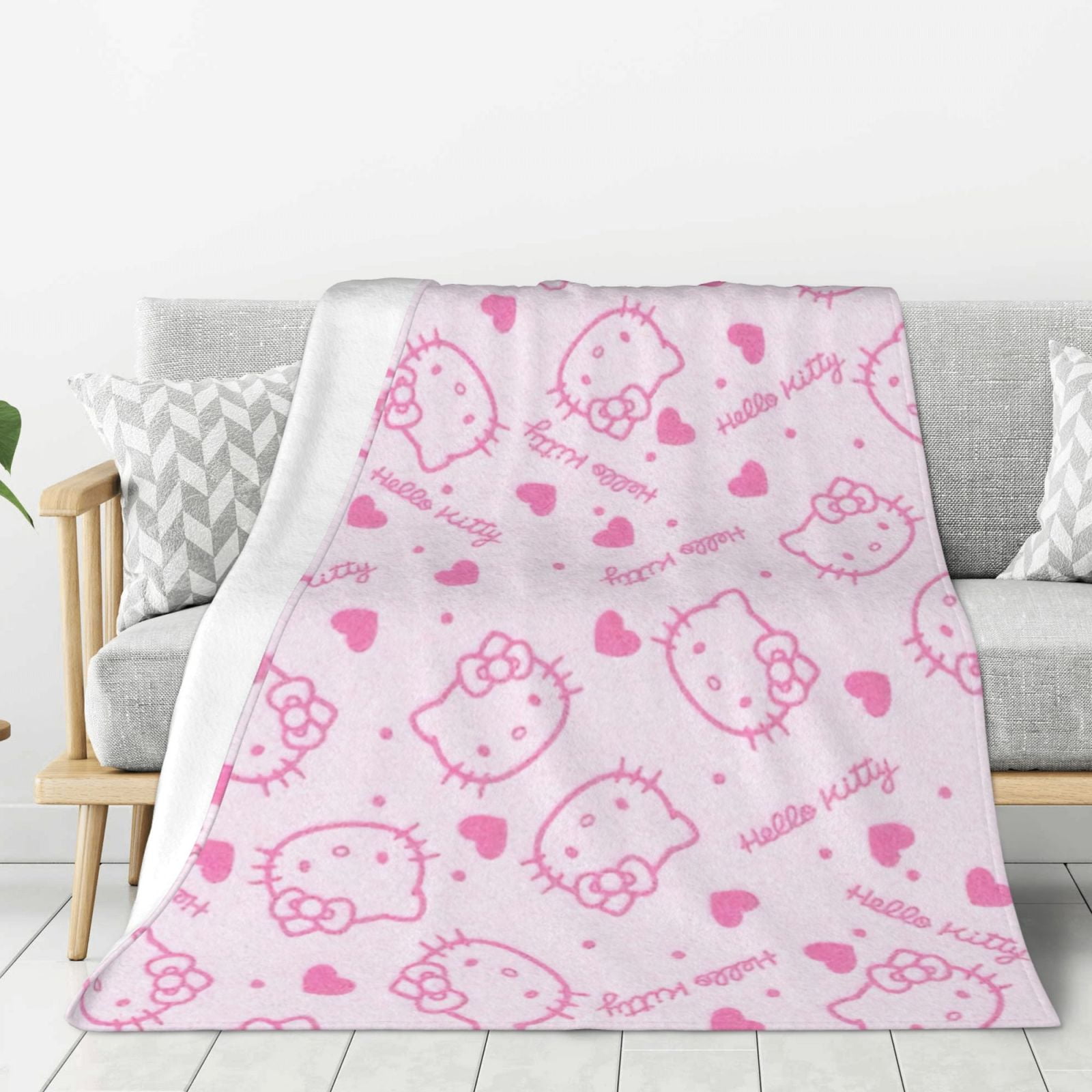 Cartoon Hello Kitty Blanket,Throw Blanket for Kids and Adults,Soft ...