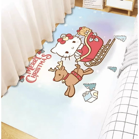 Cartoon Hello Kitty Carpet Bedroom Decoration Bedside Blanket Living ...