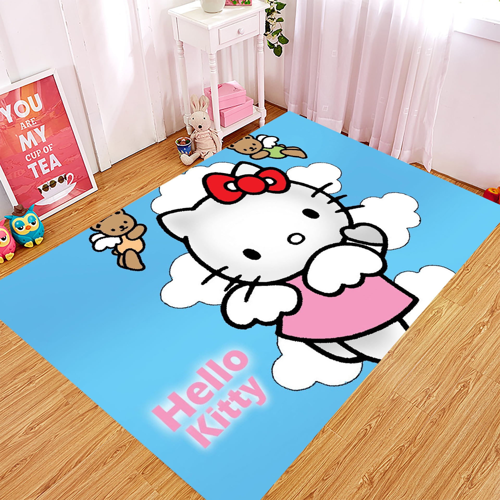 Cartoon Hello Kitty Carpet Bedroom Decoration Living Room Mat - Walmart.com