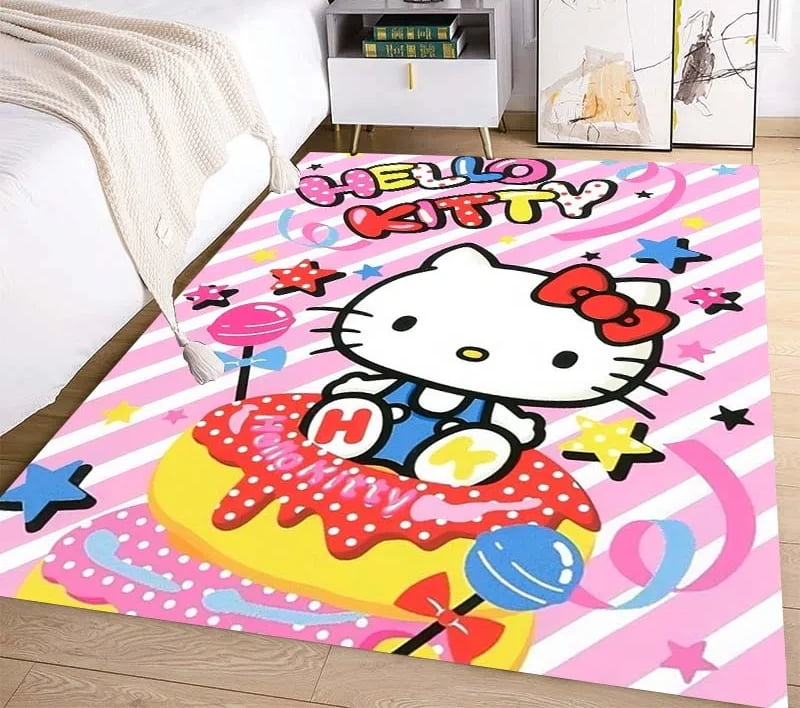 Cartoon Hello Kitty Carpet Living Room Kitchen Floor Mat Anti Slip Rug ...
