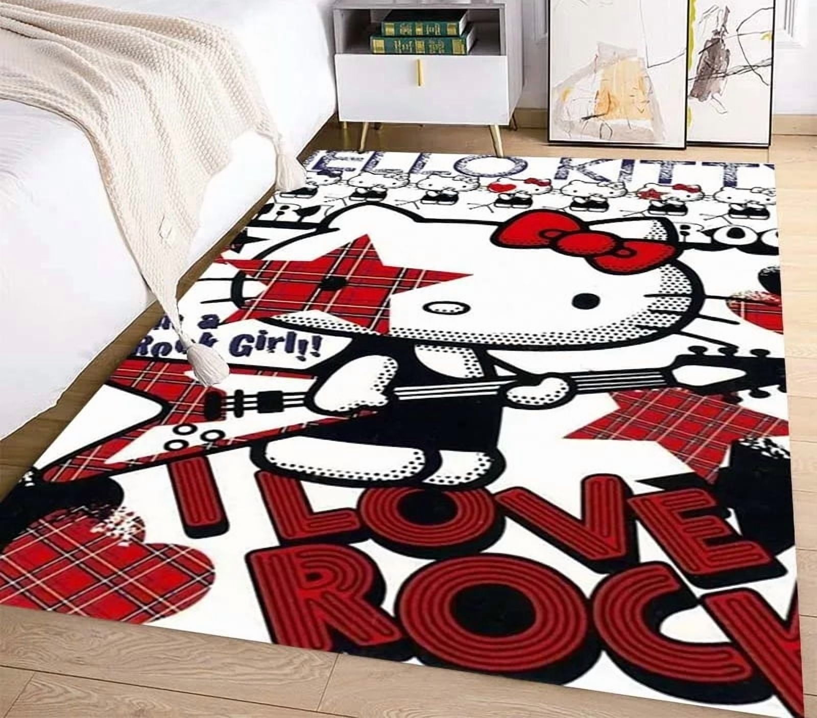Cartoon Hello Kitty Carpet Living Room Kitchen Floor Mat Anti Slip Rug ...