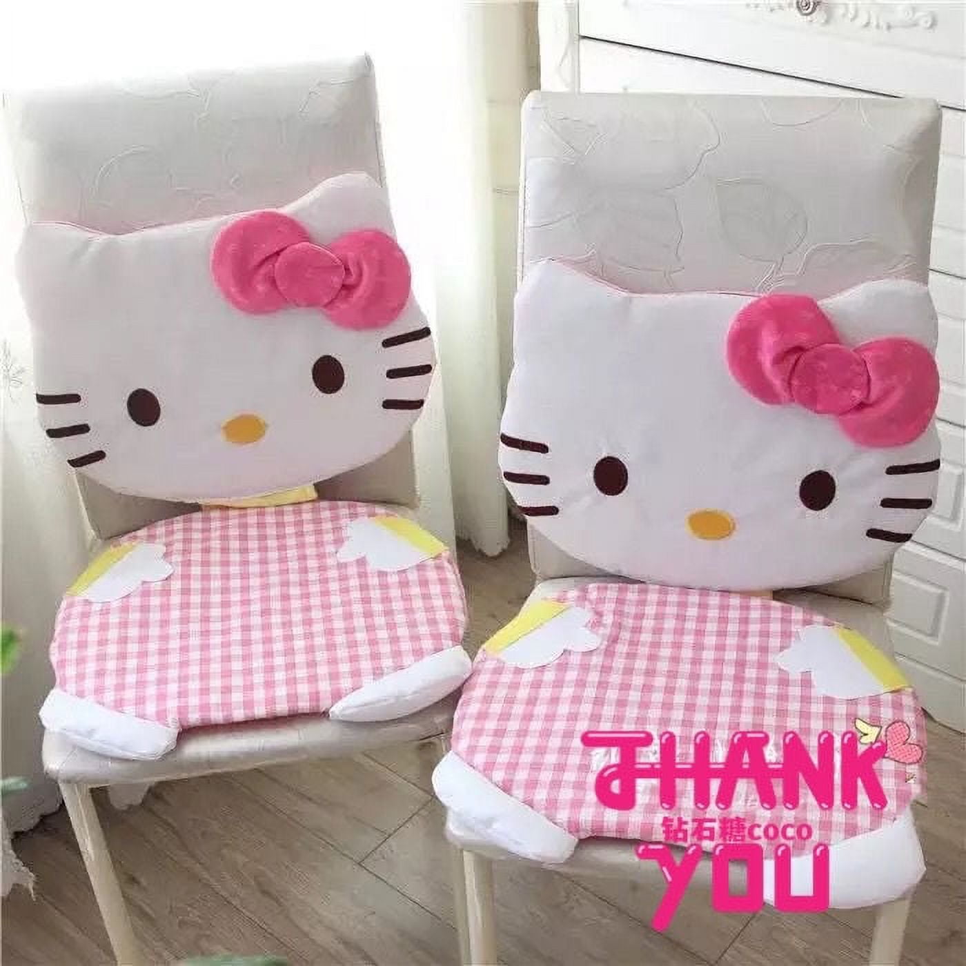 Cartoon Hello Kitty Chair Cushion Sanrio Linen Summer One-Piece Cushion ...