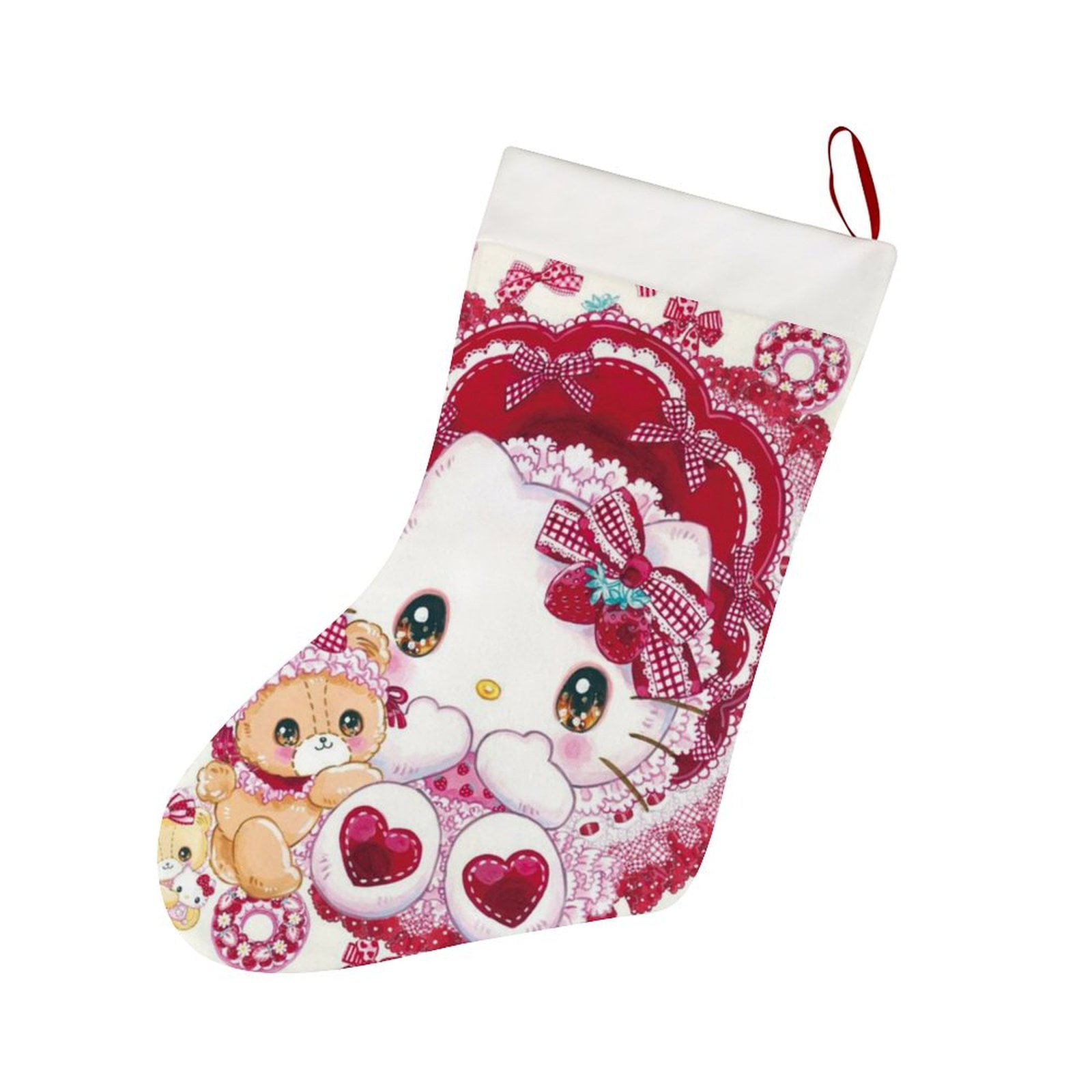 Cartoon Hello Kitty Christmas Stockings 1Pcs Pink Cute Gorgeous ...