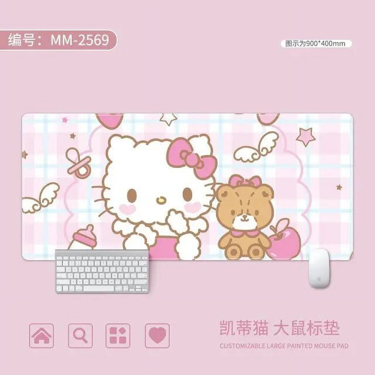 Cartoon Hello Kitty Cute Kiaby Keyboard Computer Mat Pink Mousepad ...