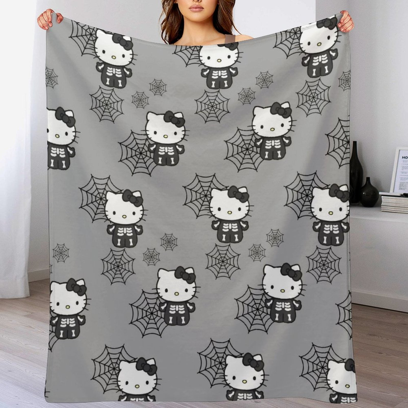 Cartoon Hello Kitty Cute Throw Blanket Soft Bed Bedding Warm Cozy Plush ...