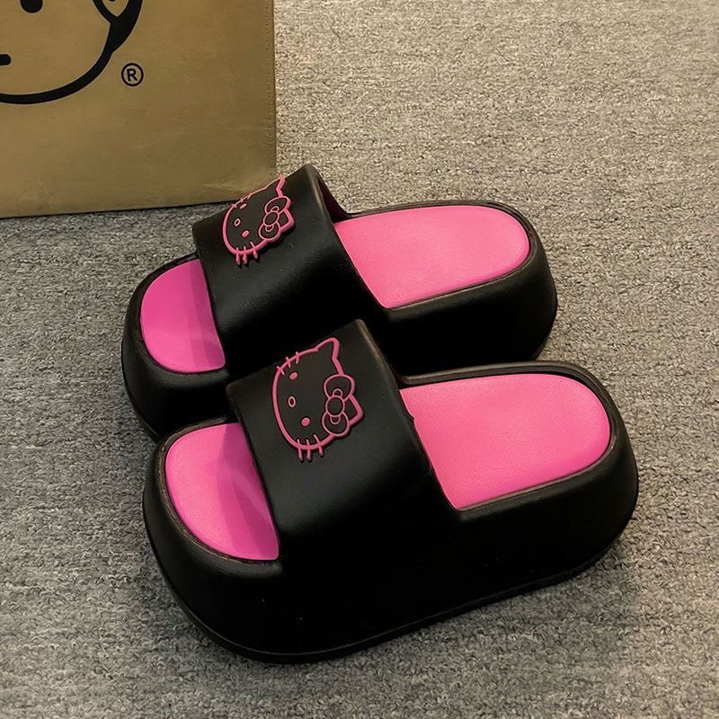 Cartoon Hello Kitty Eva Slippers Sanrios Anime Kt Sandals Girls Summer ...