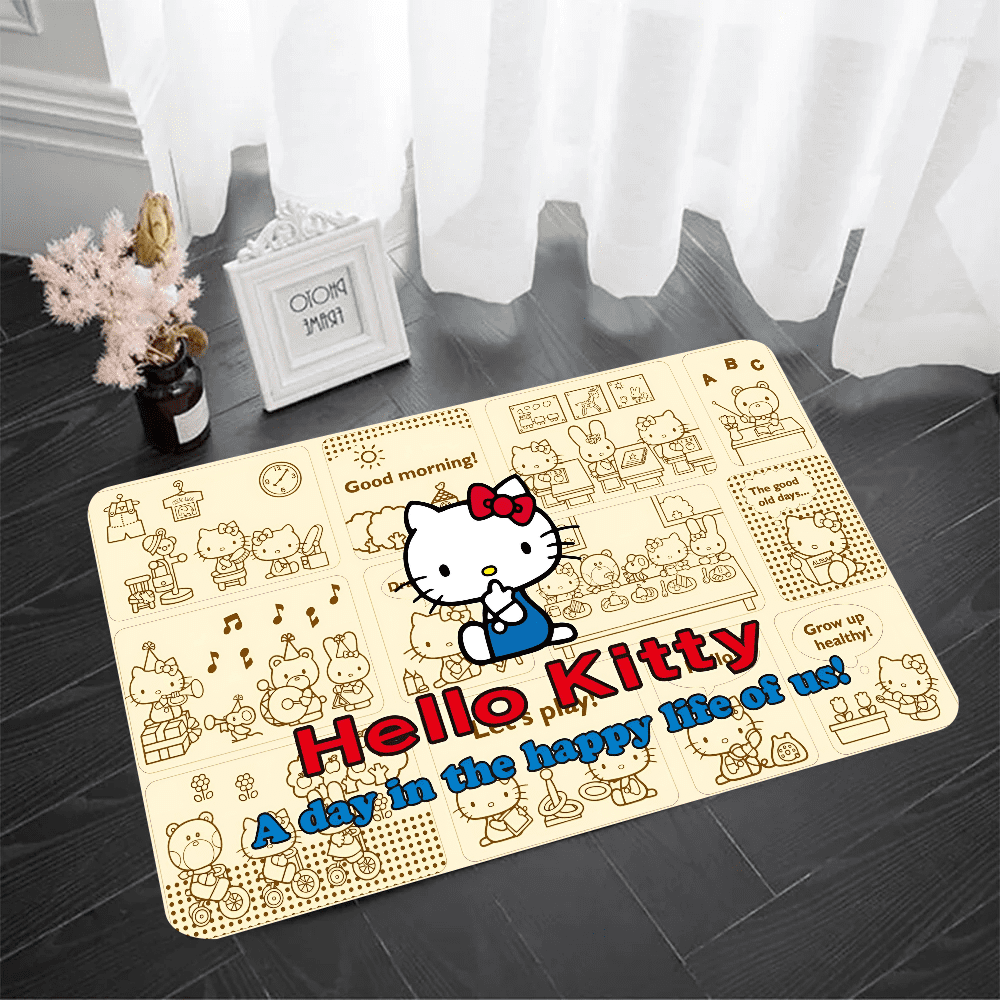 Cartoon Hello Kitty Floor Mat Doormats Home Bathroom Anti-Slip Mats ...