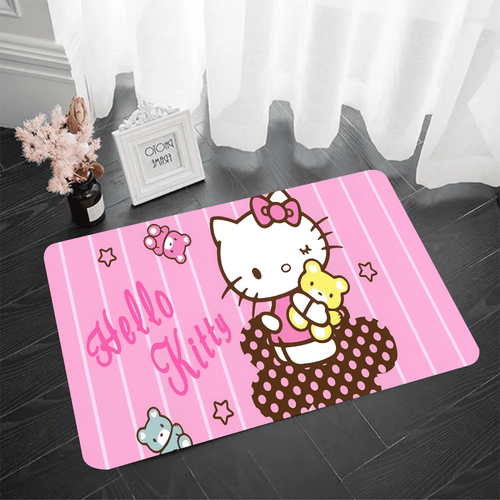 Cartoon Hello Kitty Floor Mat Doormats Home Bathroom Anti-Slip Mats ...