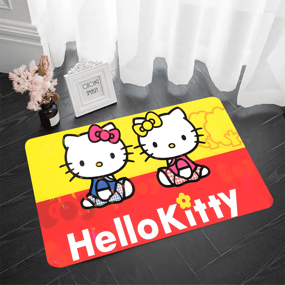 Cartoon Hello Kitty Floor Mat Doormats Home Bathroom Anti-Slip Mats ...