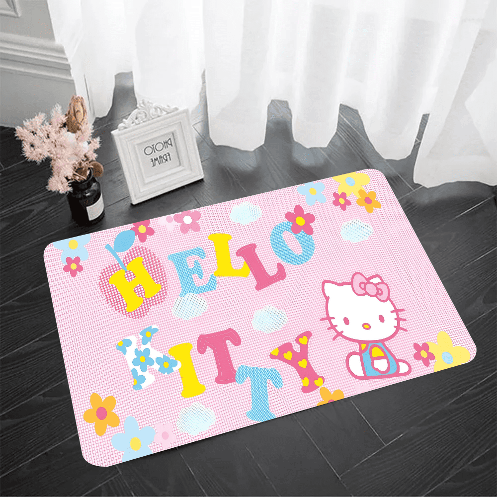 Cartoon Hello Kitty Floor Mat Doormats Home Carpet Foot Mat Bathroom ...