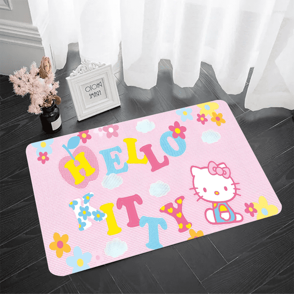 Cartoon Hello Kitty Floor Mat Doormats Home Carpet Foot Mat Bathroom ...