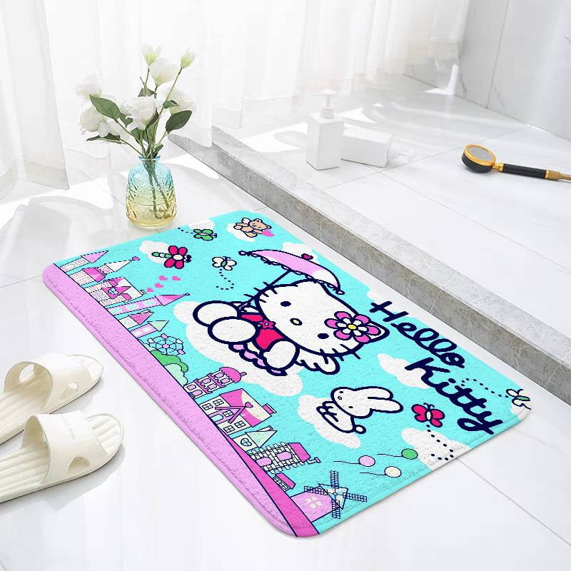 Cartoon Hello Kitty Floor Mat Living Room Rug for Bedroom Welcome Mat ...