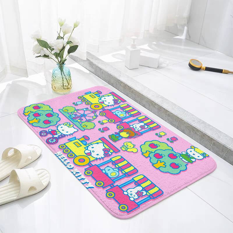 Cartoon Hello Kitty Floor Mat Living Room Rug for Bedroom Welcome Mat ...