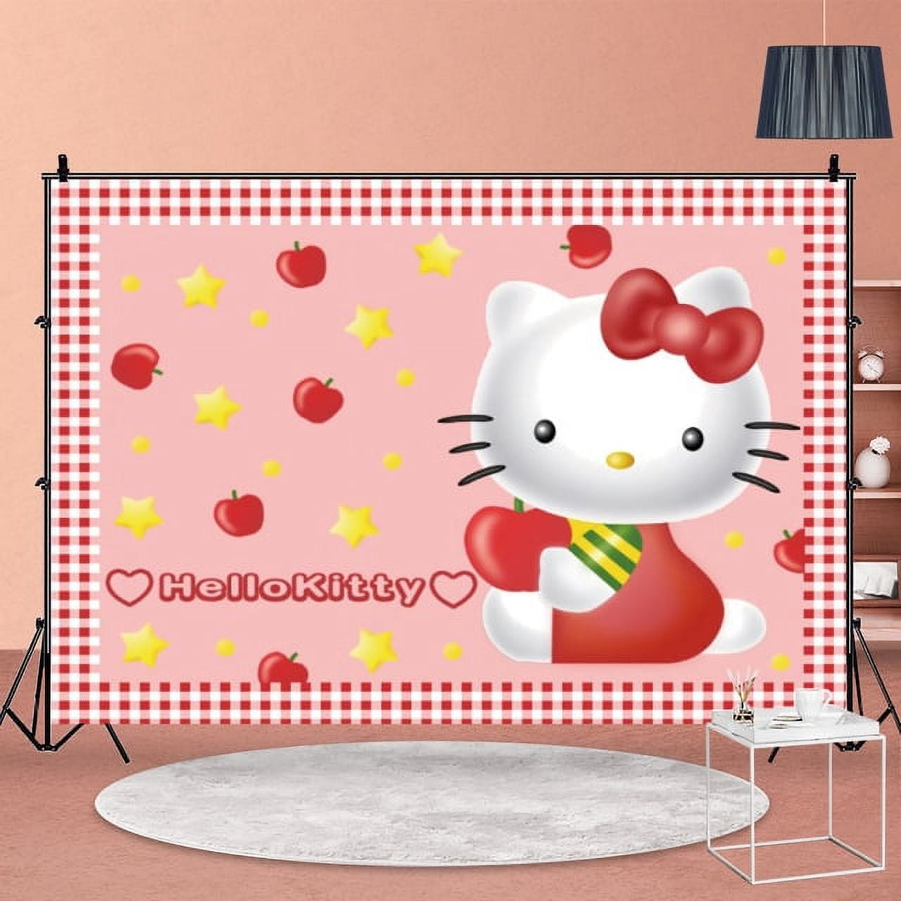 Cartoon Hello Kitty Girl Birthday Party Backdrop Customized Happy ...