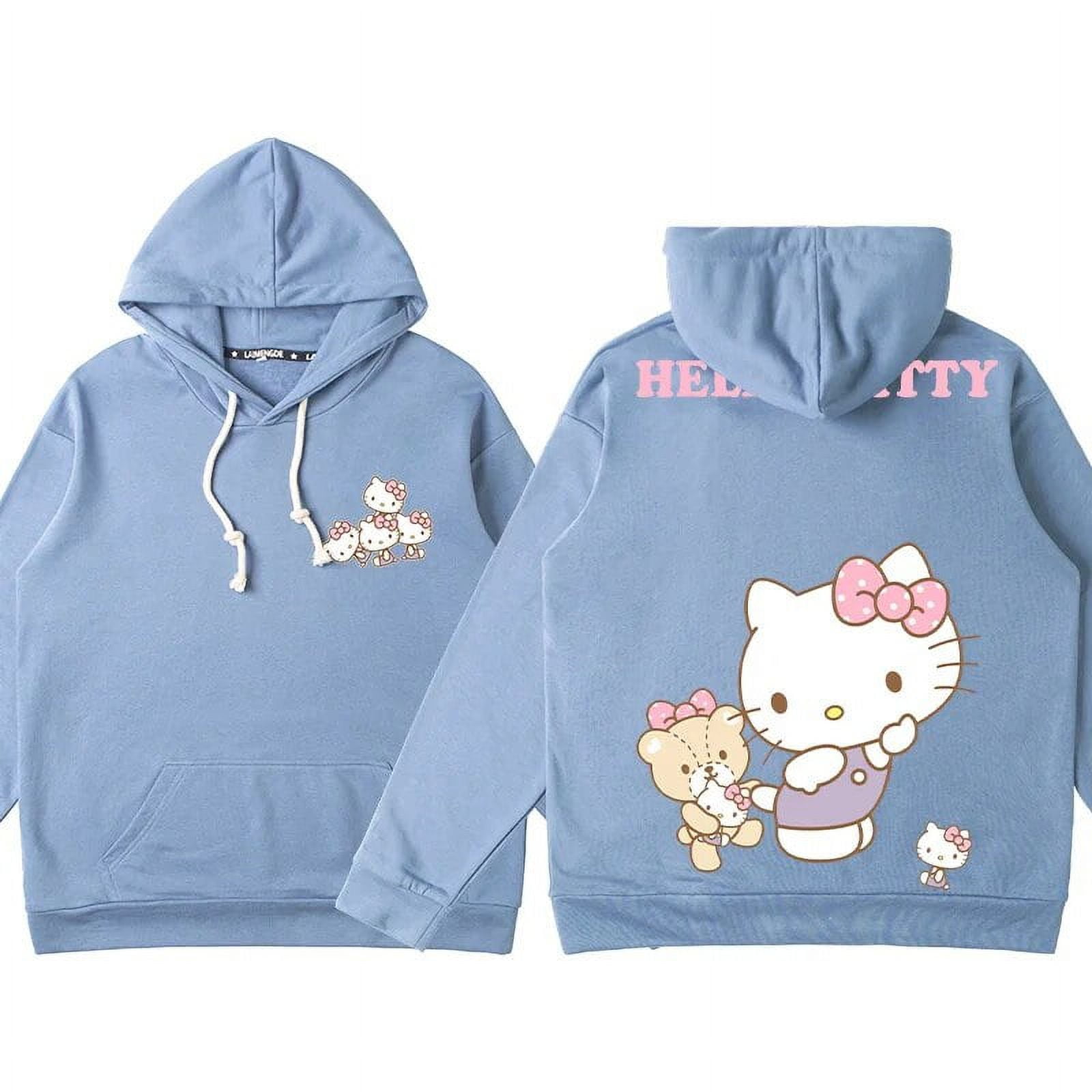 Cartoon Hello Kitty Hoodie Women Fashion Brand Lazy Sanrio Hellokitty ...