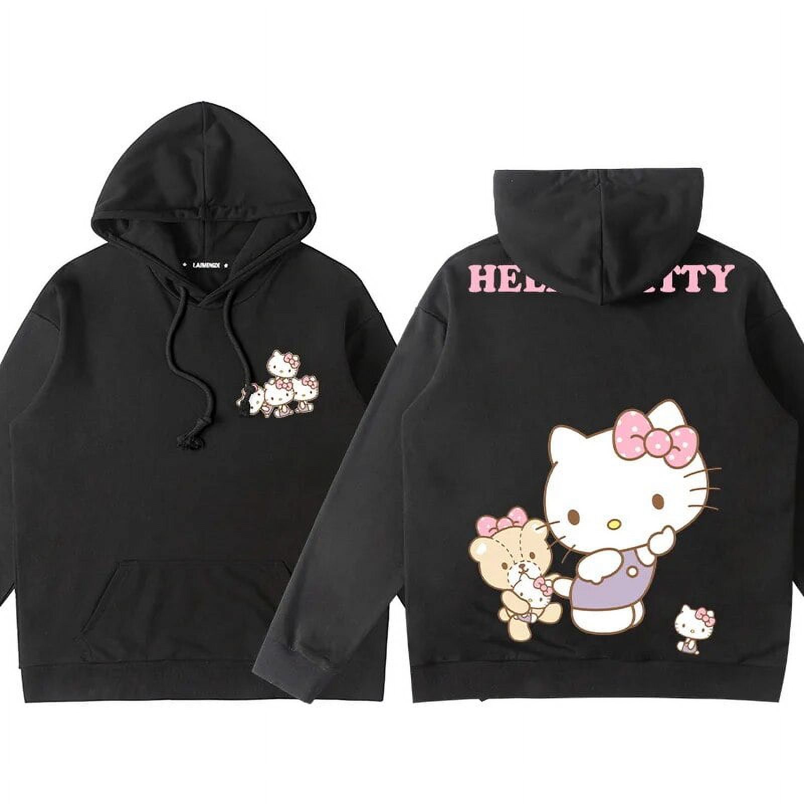 Cartoon Hello Kitty Hoodie Women Fashion Brand Lazy Sanrio Hellokitty ...