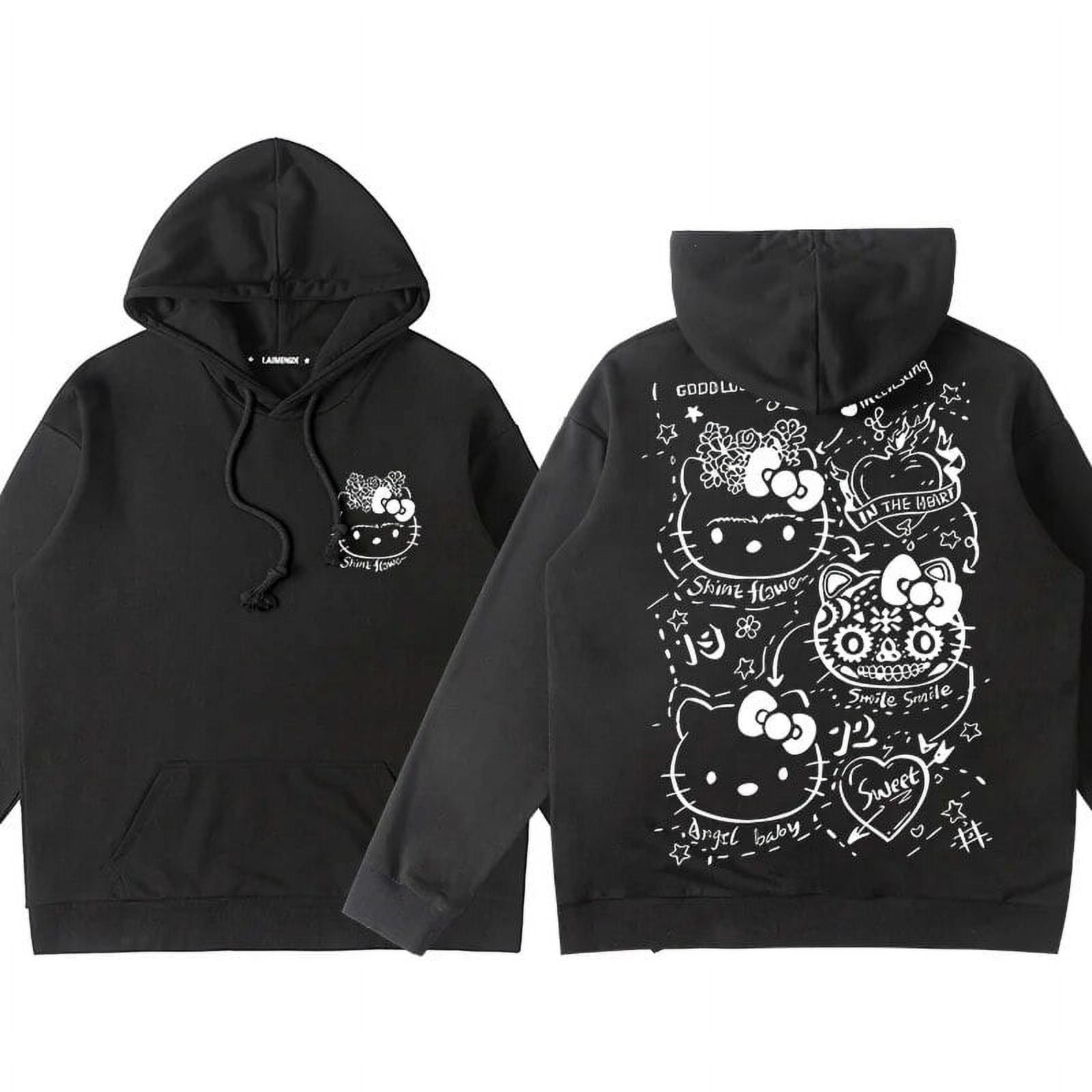 Cartoon Hello Kitty Hoodie Women Fashion Brand Lazy Sanrio Hellokitty ...