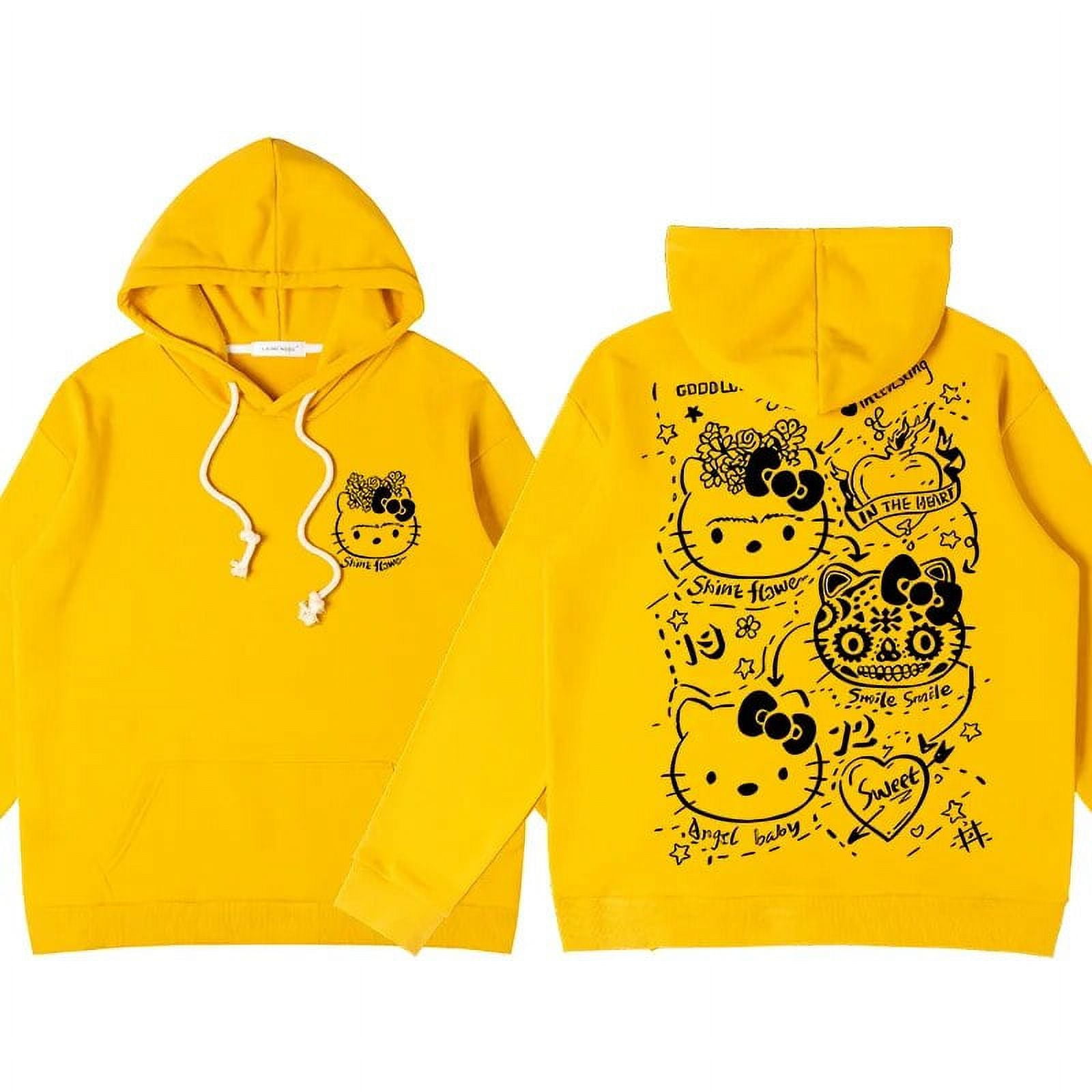 Cartoon Hello Kitty Hoodie Women Fashion Brand Lazy Sanrio Hellokitty ...