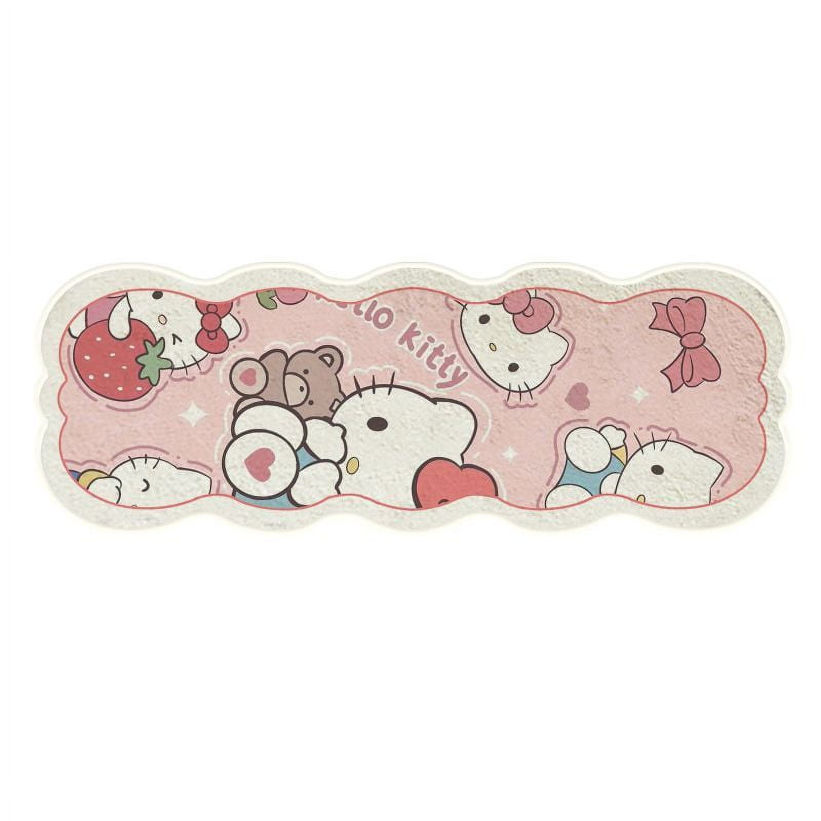 Cartoon Hello Kitty Irregular Plush Carpet Lounge Rug Cute Kitty Cat ...