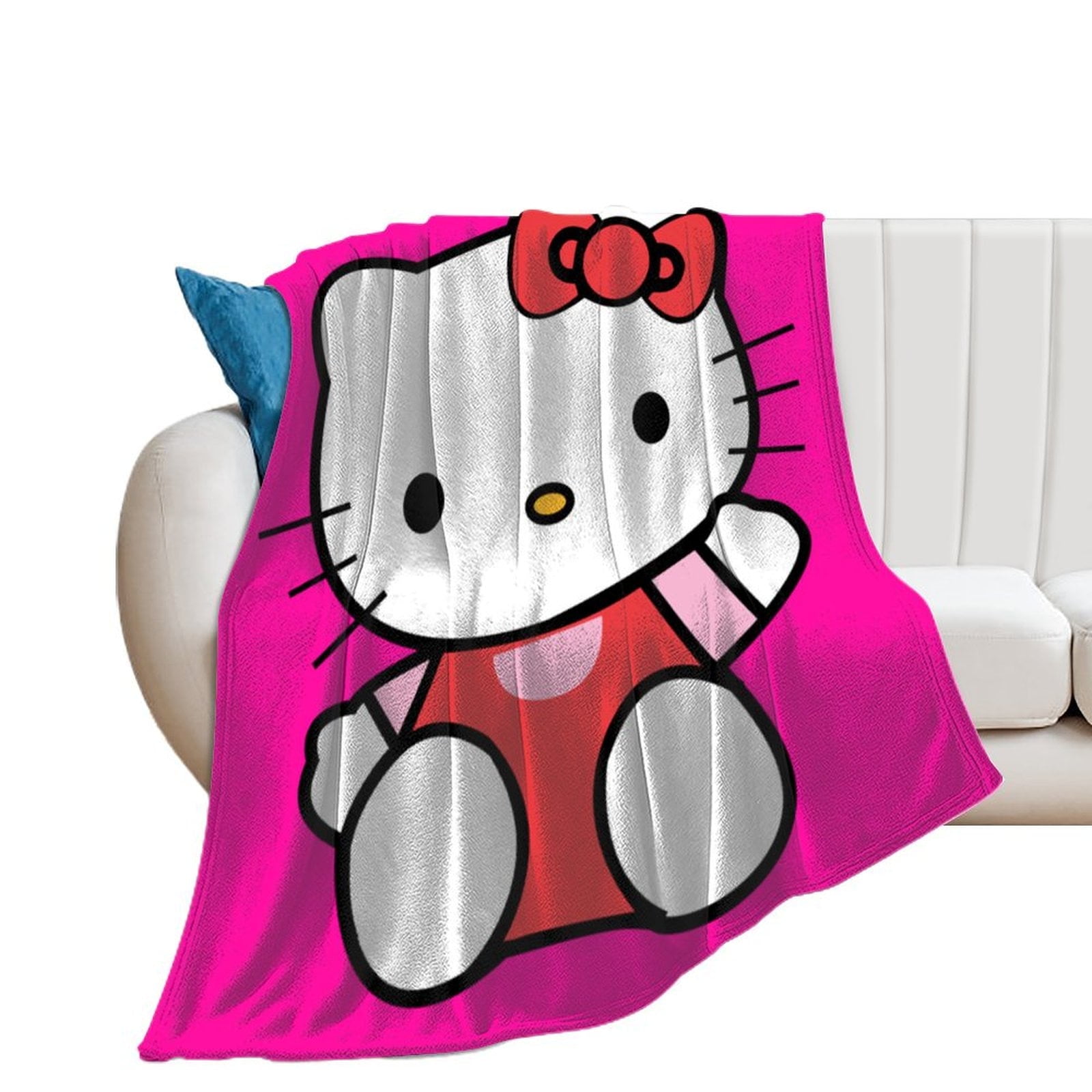 Cartoon Hello Kitty Kawaii Blanket for Girls Kids Soft Warm Flannel ...