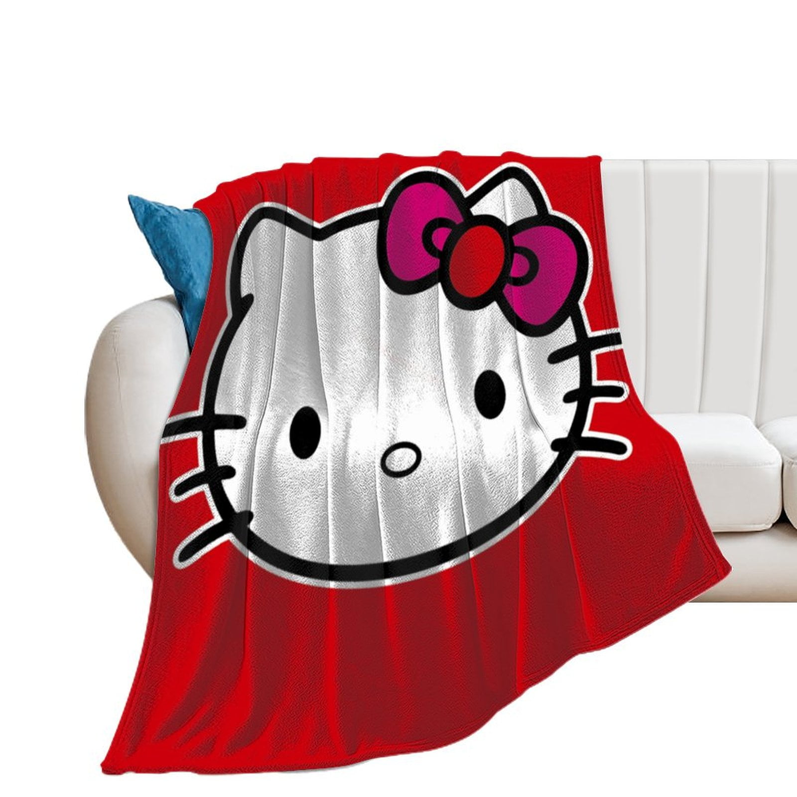 Cartoon Hello Kitty Kawaii Blanket for Girls Kids Soft Warm Flannel ...