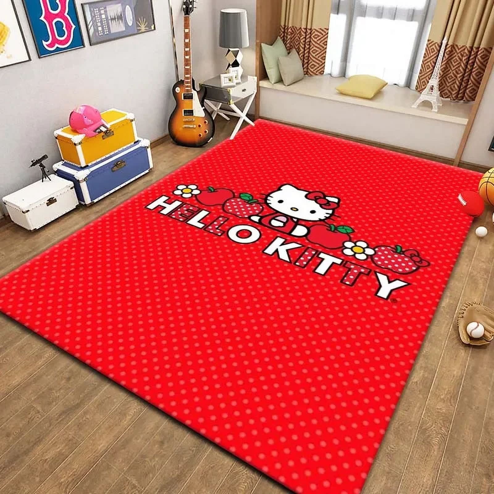 Cartoon Hello Kitty Pattern Area Mat, Cute Cartoon Carpet, Gift for ...