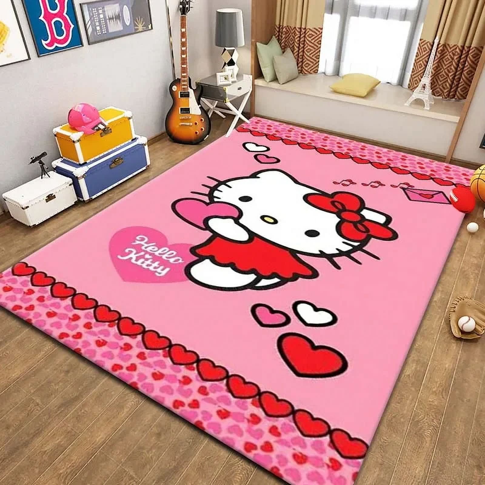 Cartoon Hello Kitty Pattern Area Mat, Cute Cartoon Carpet, Gift for ...