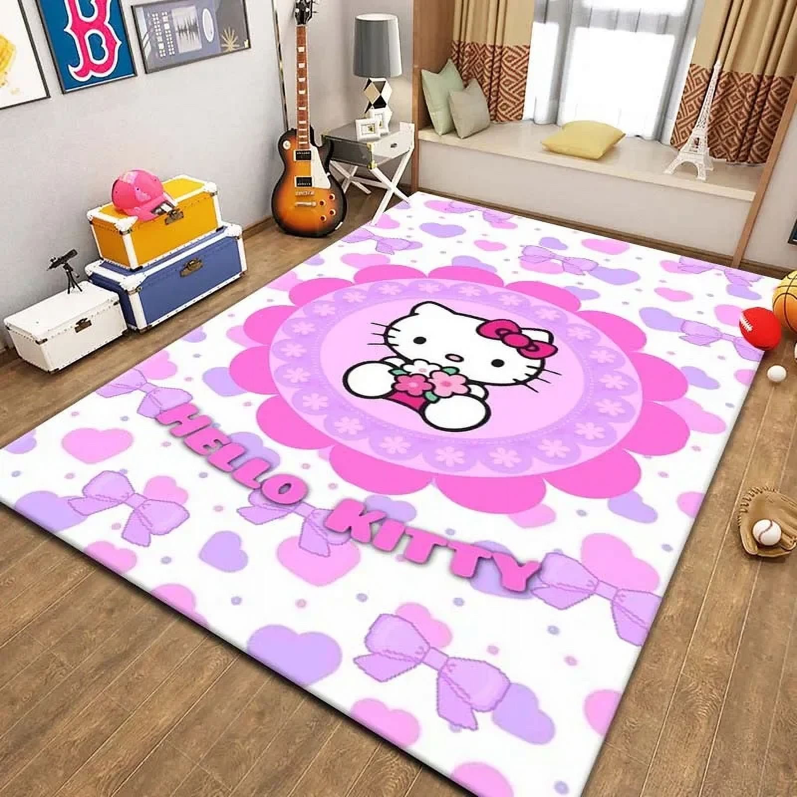 Cartoon Hello Kitty Pattern Area Mat, Cute Cartoon Carpet, Gift for ...