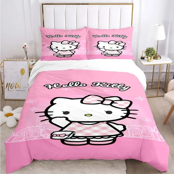 Cartoon Hello Kitty Pattern Quilt Cover Without Filling Pillowcase ...