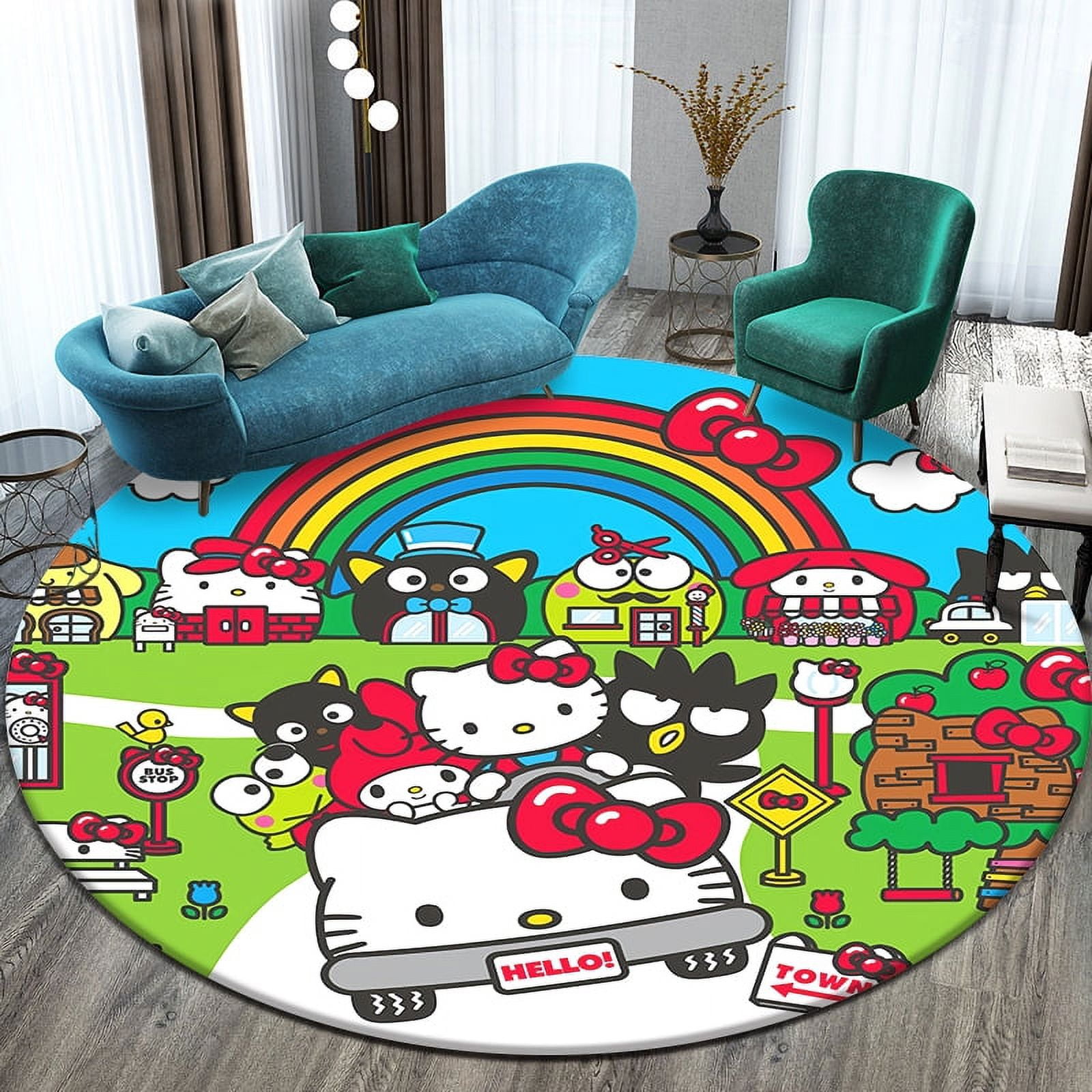 Cartoon Hello Kitty Sanrio Pattern Carpet,Bedroom decorative Rug,non ...