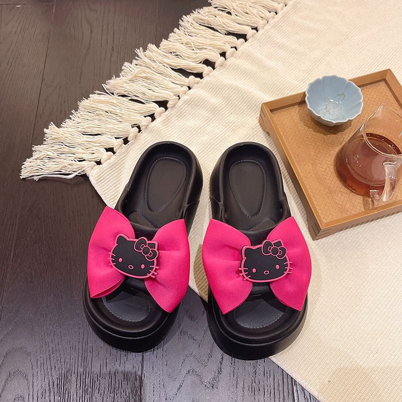 Cartoon Hello Kitty Slippers for Women Sanrio Summer Indoor Home Shoes ...
