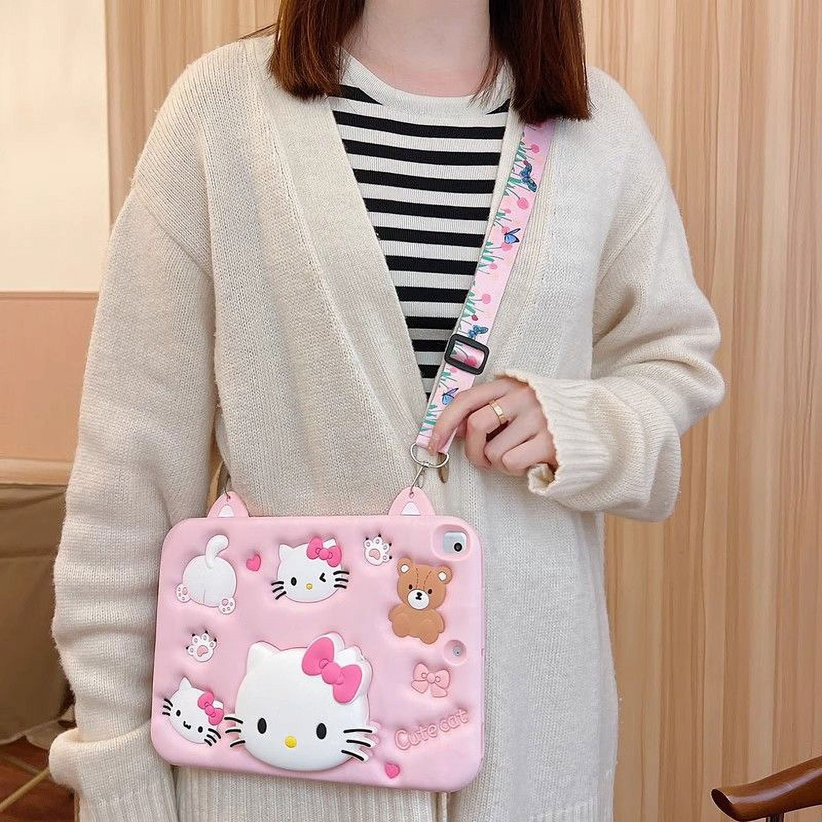 Cartoon Hello Kitty Tablet Stand Case For iPad Shockproof Cover Cute ...