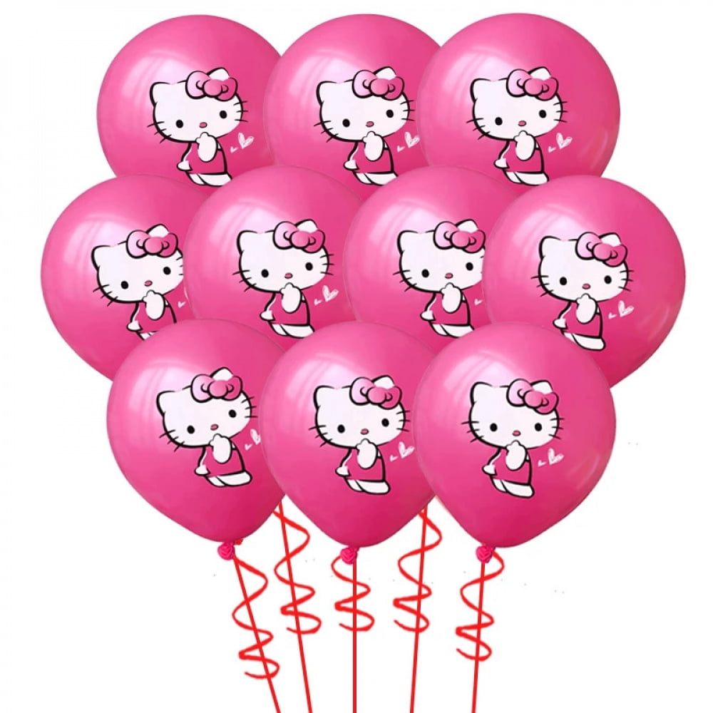 Cartoon Hello Kitty Theme Birthday Party Decor Supplies Kawaii KT Cat ...
