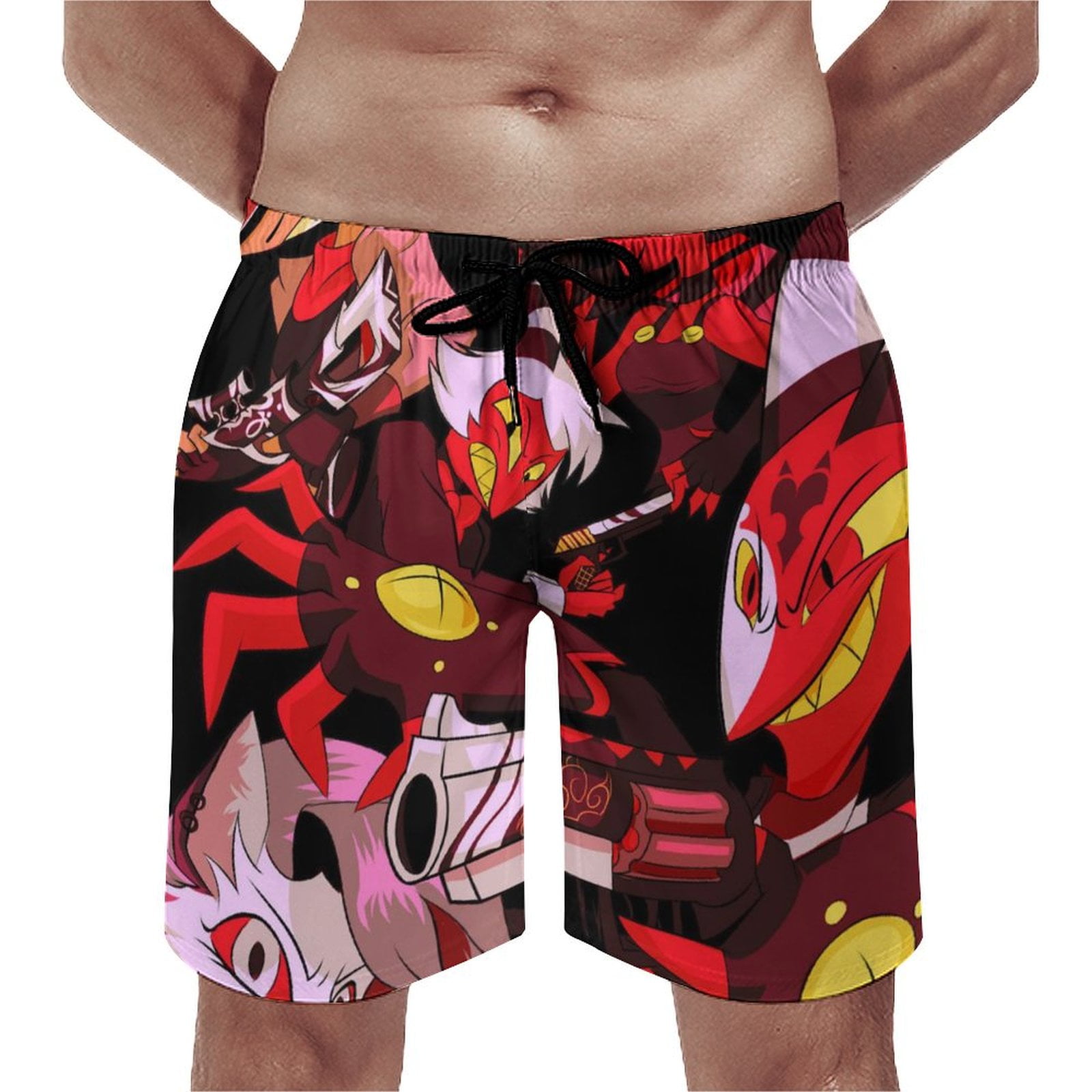 Cartoon Helluva Boss Men's Swim Trunks Quick Dry Beach Board Shorts ...