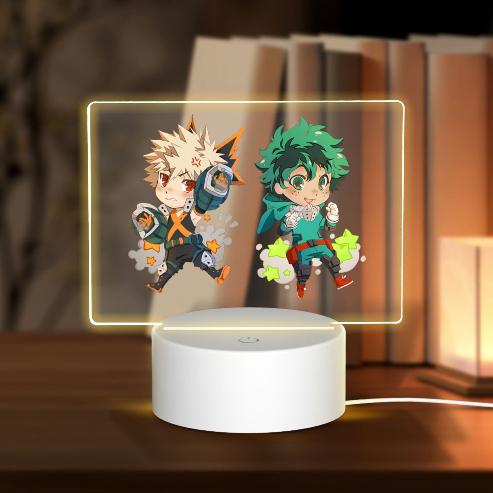 Cartoon My Hero Academia Acrylic Night Light Adjustable 3 Light Modes ...