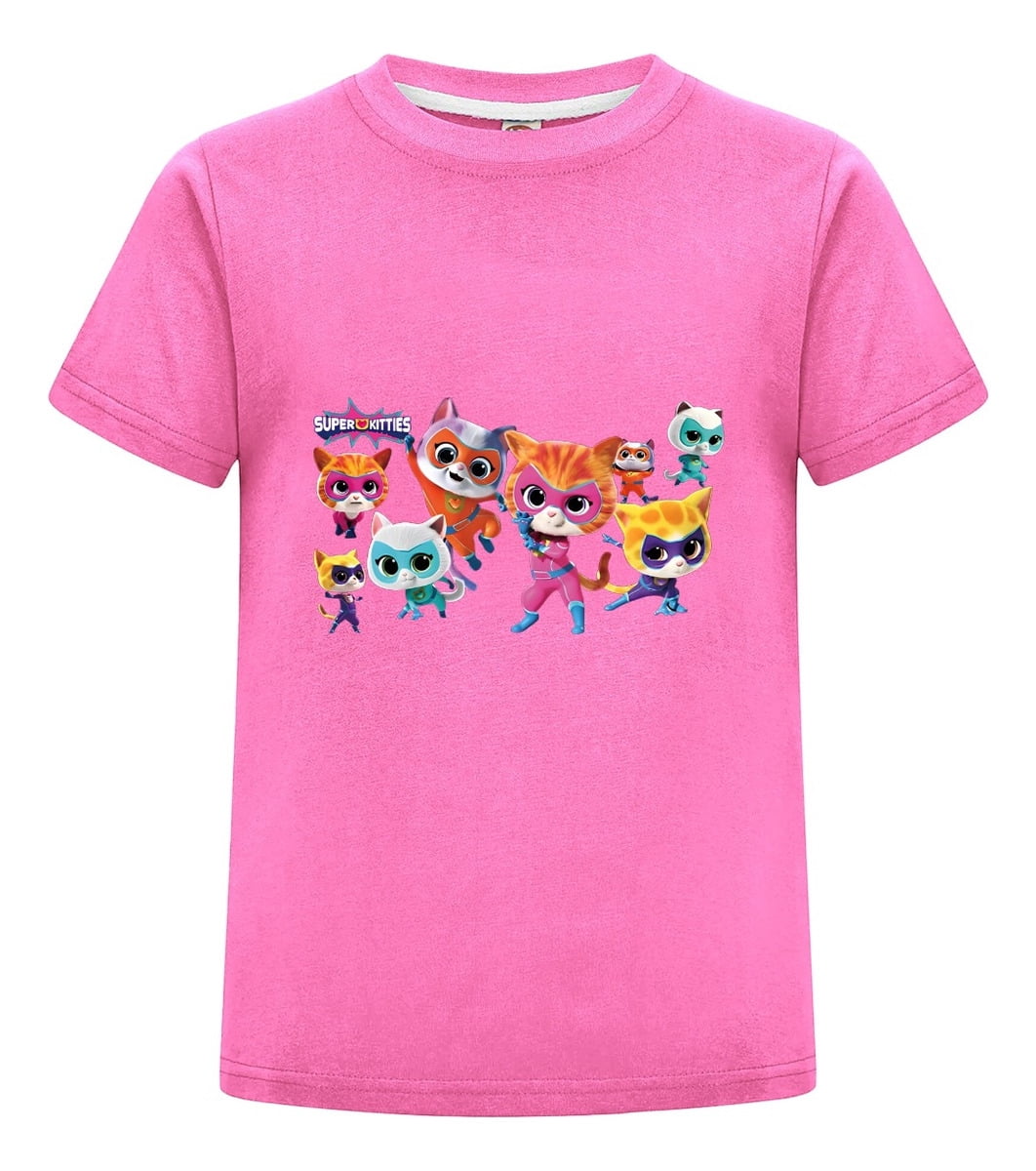 Cartoon Hero Shirt for Kids Featuring Super-Kitties T-Shirt – Boys ...