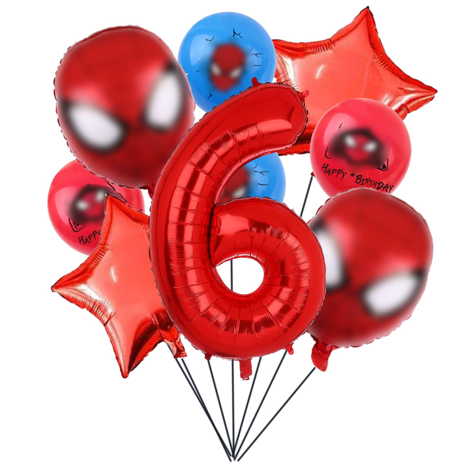 Cartoon Heroes Spider DHF10 Decorations, Spider Pattern 6th Balloons ...