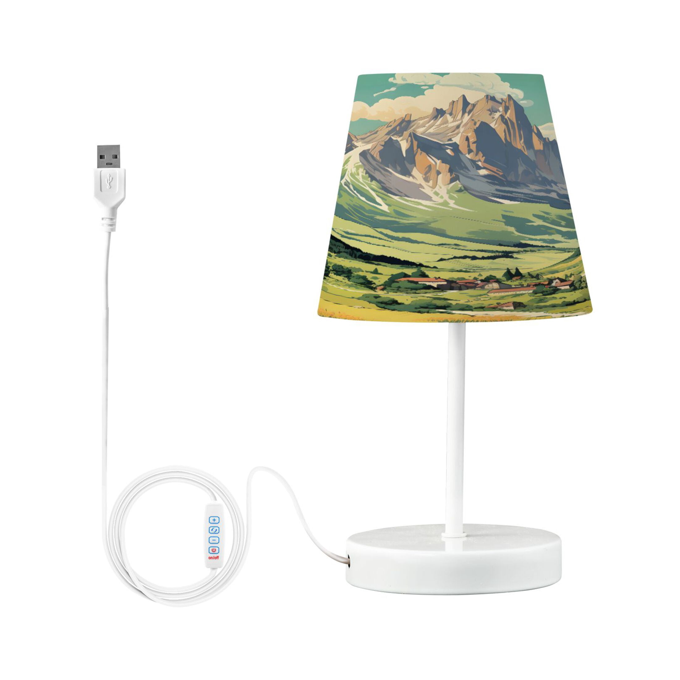 Cartoon High Mountain Cloud Desk Lamp LED Table Nightstand Lamps with 3 ...