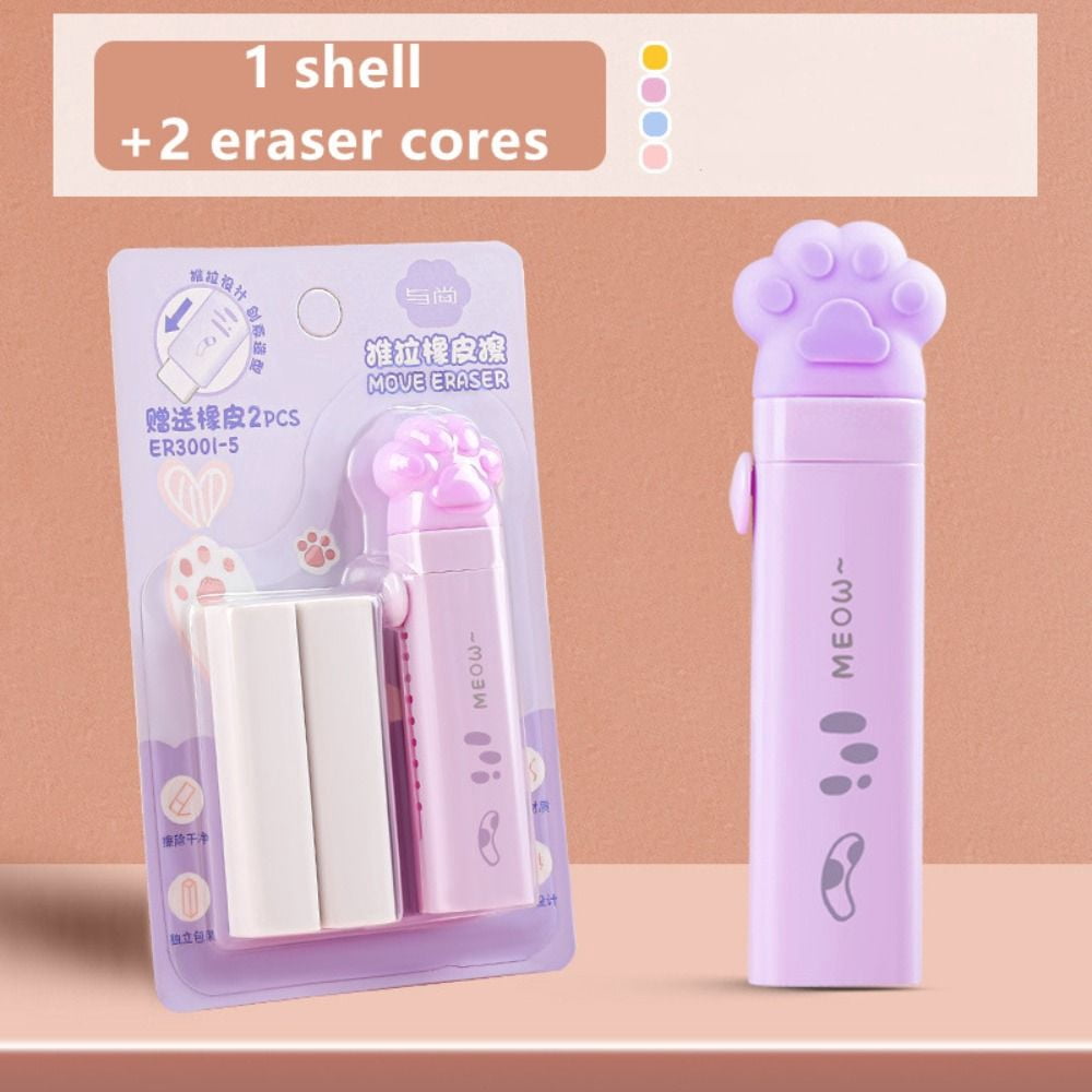 Cartoon High Quality Cat Paw/Astronaut Replaceable Core Stationery Push ...
