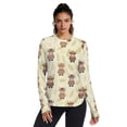 Cartoon Highland Cattle Women UPF 50+ UV Shirts Long Sleeve with Thumb ...