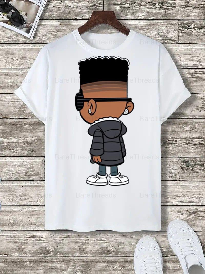 Cartoon Hip Hop Crew Graphic T-Shirt - Classic Old School Music Style ...