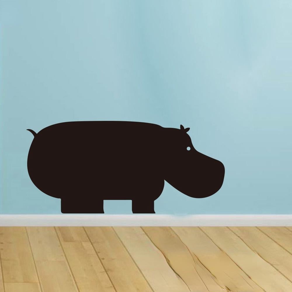 Cartoon Hippo Wall Sticker Baby Nursery Kids Room Cute Lovely Hippo ...
