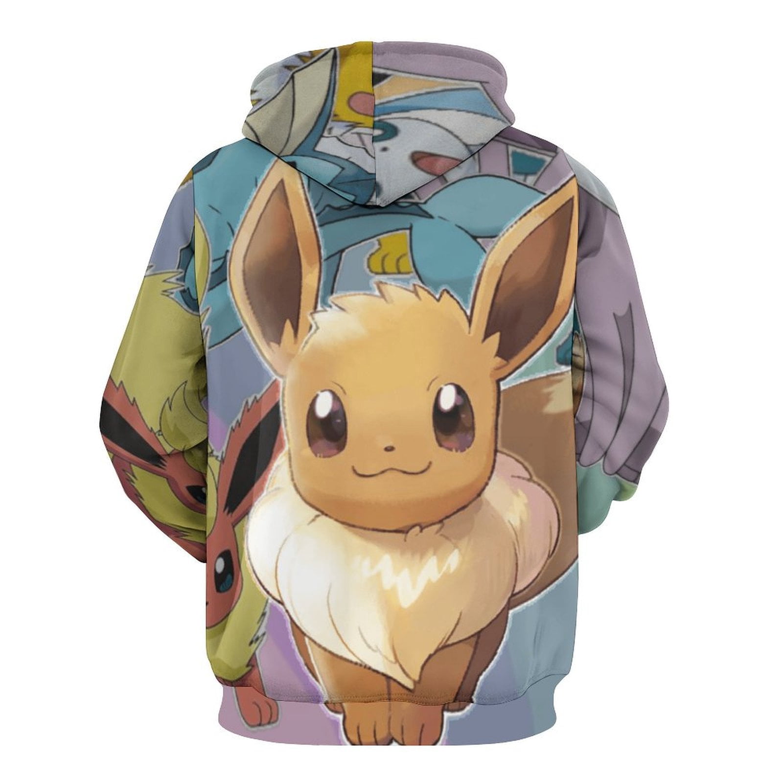 Cartoon Hoodies Eevee Pullover Sweatshirts Pokemon Novelty Hoodies ...