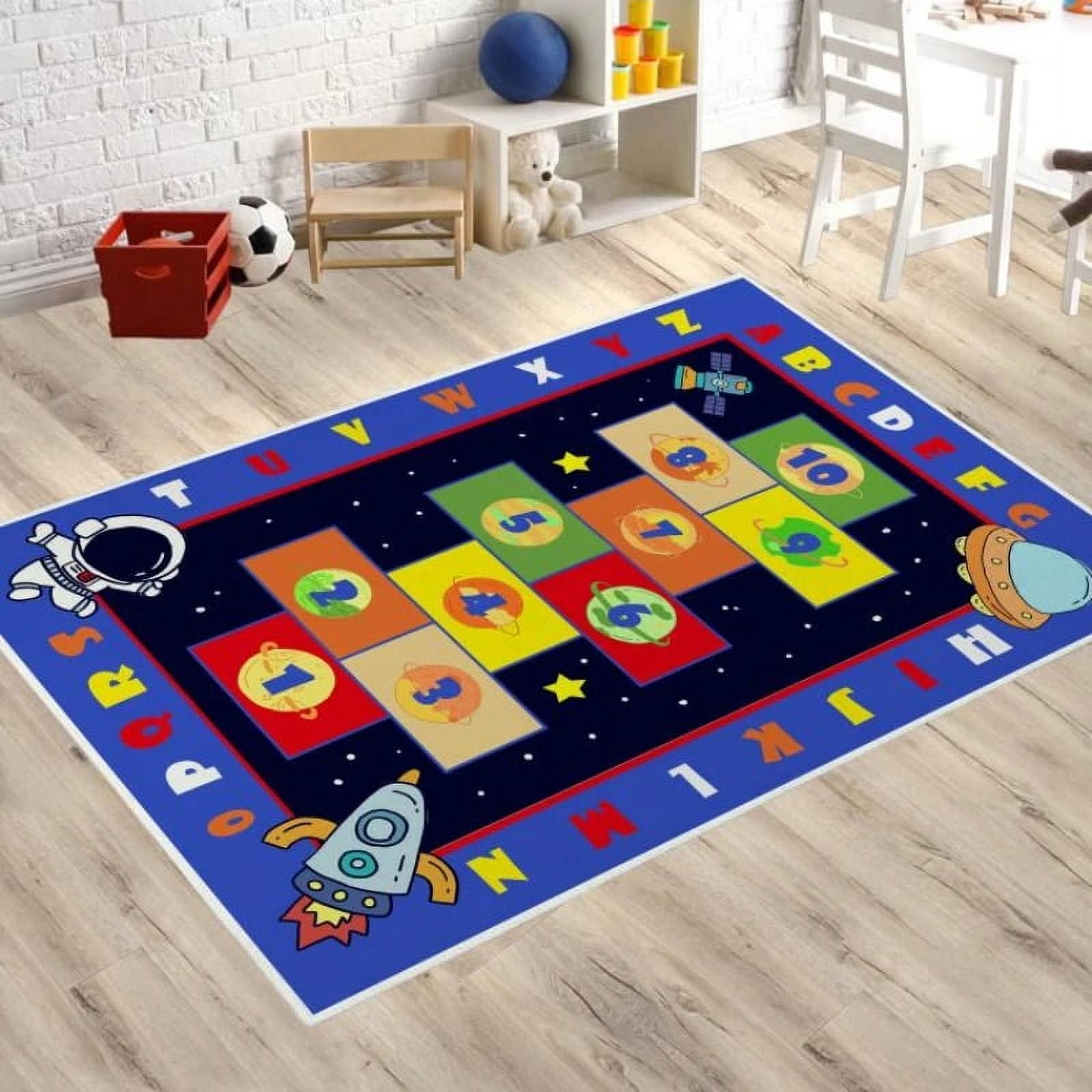 Cartoon Hopscotch Game Large Area Rugs Decor Children's Room Play Non ...