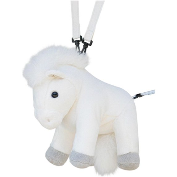 Cartoon Horse Backpacks Stuffed Animal Plush Backpack Soft Wide Straps ...