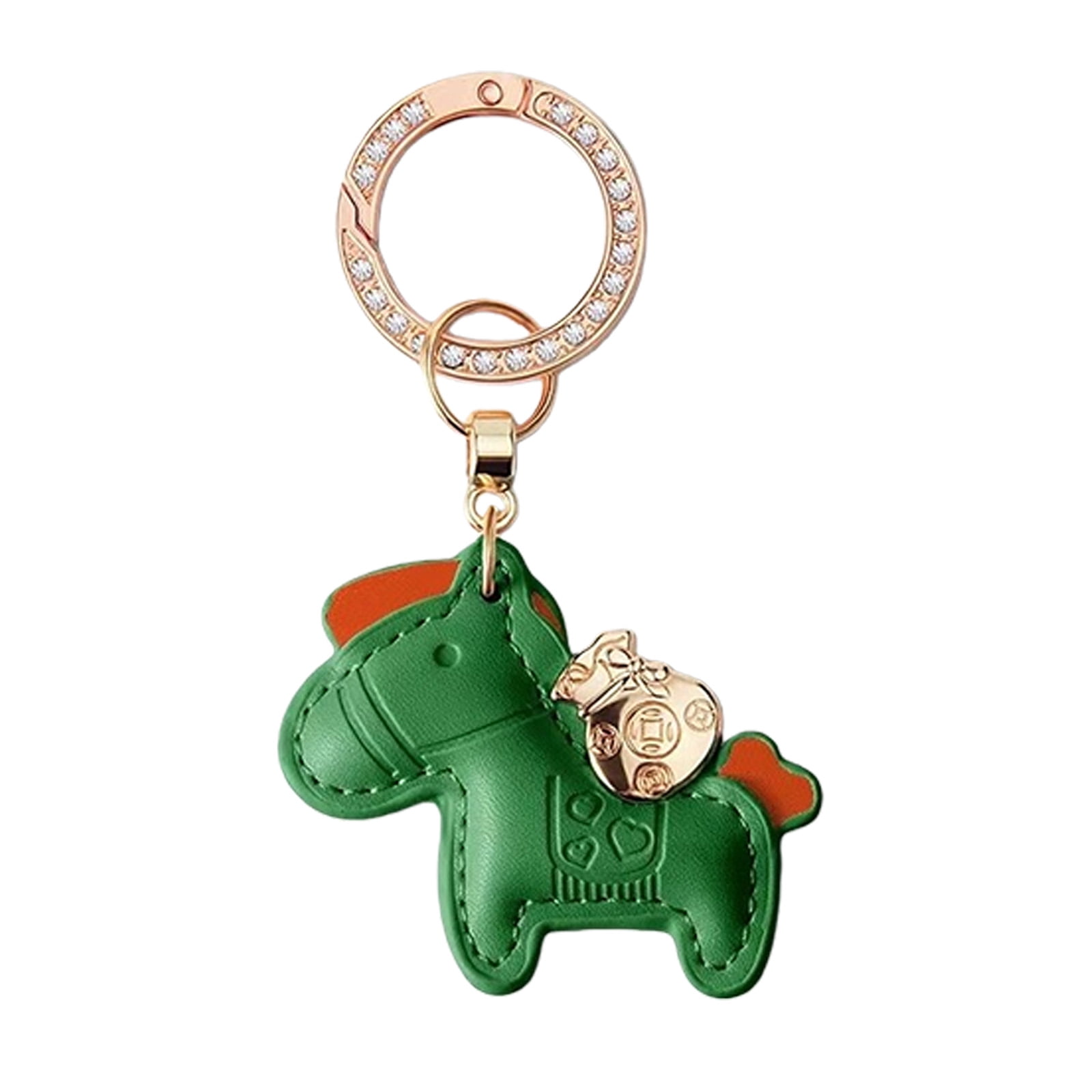 Cartoon Horse Keychain Featuring Soft PU Leather And Alloy Construction ...